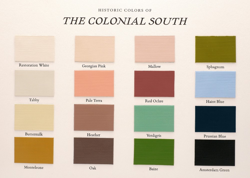 Colonial South Colors - Hand-Painted Color Card - Linseed Oil Paint